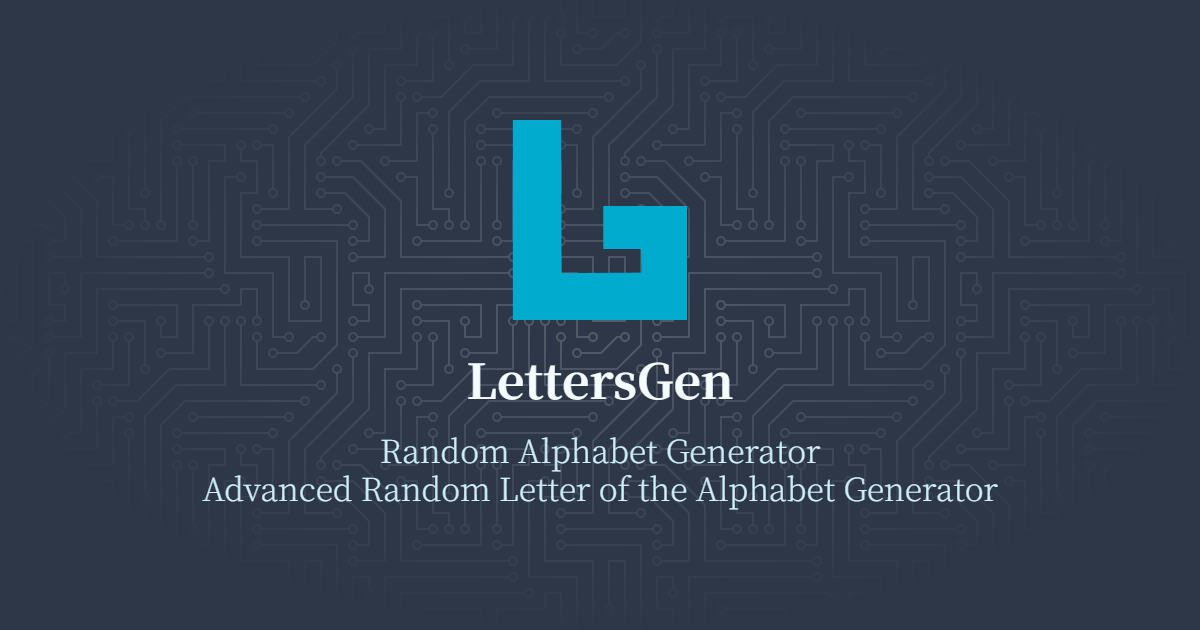 Random Alphabet Generator - Advanced Random Letter of the Alphabet Generator & Alphabet Randomizer